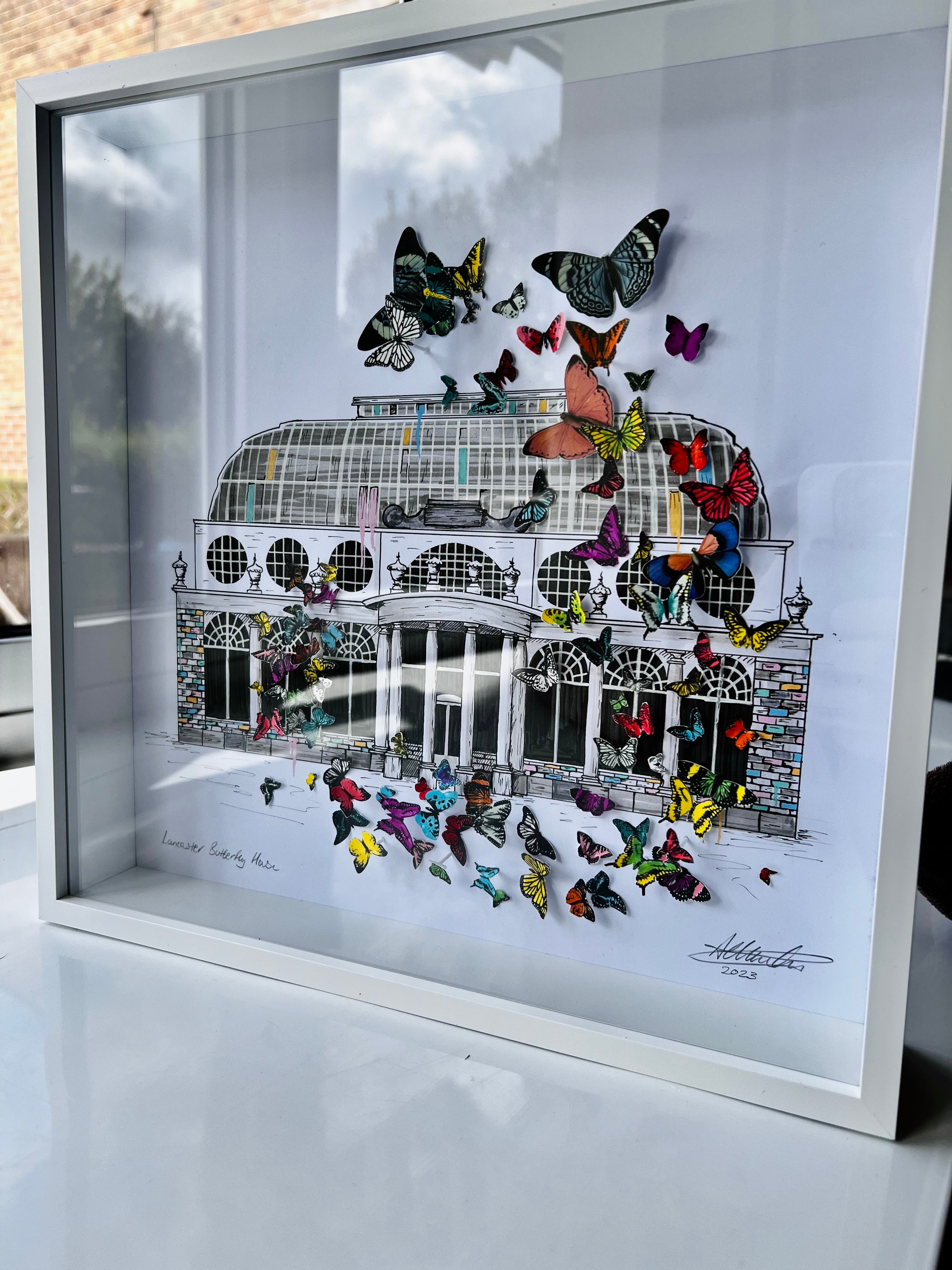 Lancaster Butterfly House - 3D Collage Diorama – housemartinartstudio